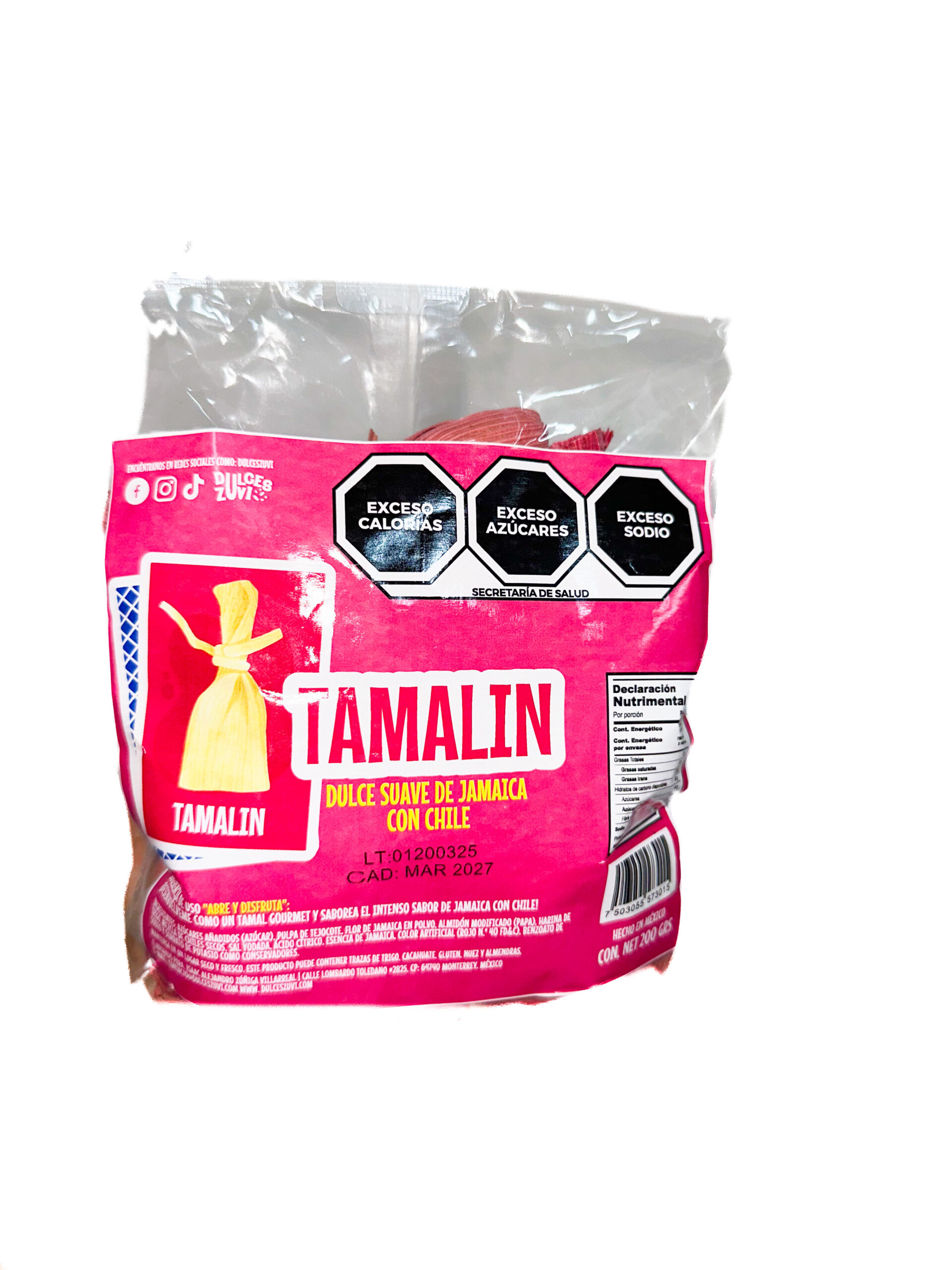 Bolsa Tamalin de jamaica enchilado con 20 | Antojitosimportados