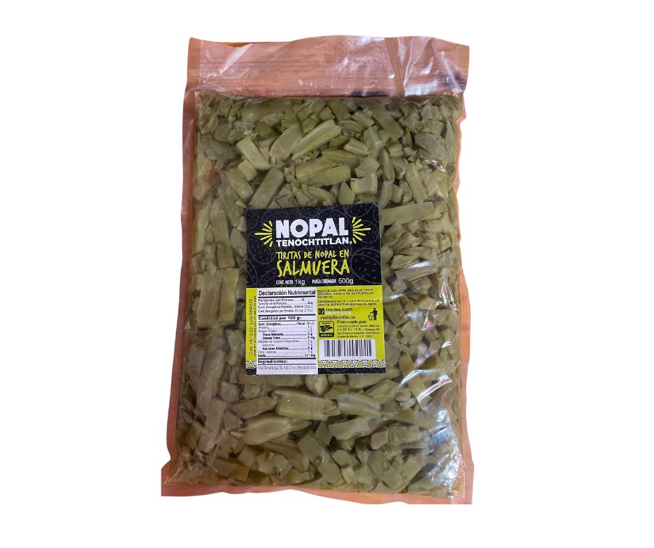 Nopales en tira 1kg en bolsa | Antojitosimportados